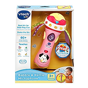 VTech Baby Babble and Rattle Microphone Amazon Exclusive, Pink