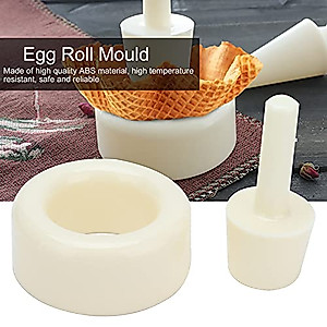 Crispy Waffle Cone Mold, Food Grade Plastic Cream Horn Molds for Baking Ice Cream Cone Mold Kit Egg Roll Maker Kitchen DIY Cooking Mold Baking Accessories