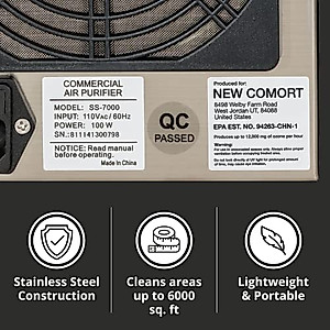 Stainless Steel Commercial Ozone Generator UV Air Purifier 12000 mg/hr Industrial