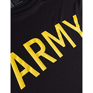Army Wicking PT Style Shirt | U.S. Military Performance Training Workout T-Shirt-(Poly,L)
