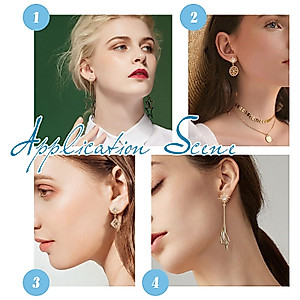 Beebeecraft 10Pcs/Box 18K Gold Plated Sun Earring Findings Cubic Zirconia Earring Posts with Sterling Silver Pins and Butterfly Earring Backs for DIY Earring Jewelry Making