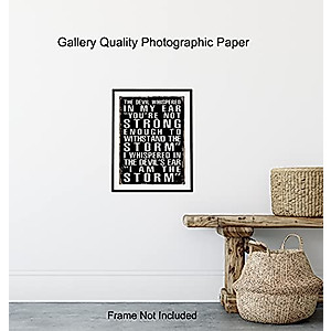 The Devil Whispered In My Ear - I Am The Storm - Motivational Wall Art Posters - Encouragement Gifts - Positive Quotes Wall Decor - Inspirational Wall Decor - Inspiring Quotes - Office Wall Decor