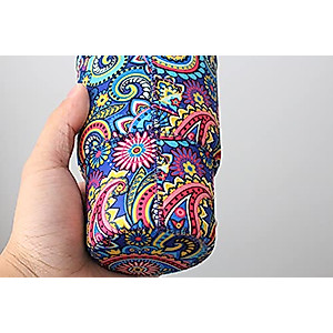 2 Pack Reusable Iced Coffee Sleeves - FRRIOTN Insulator Sleeve for Large Size Cold Beverages, Neoprene Cup Holder for Starbucks Coffee, Dunkin Coffee, More(Retro, Large 32oz)