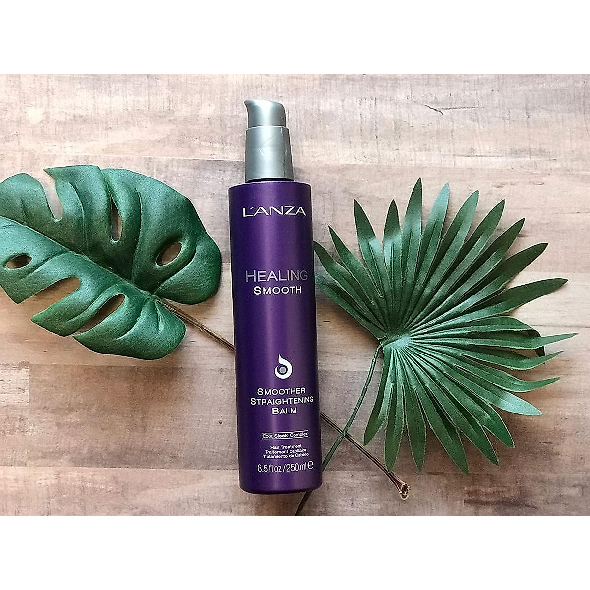 L'ANZA Healing Smooth Smoother Hair Straightener Balm, Hair Detangler, Fly Away Hair Tamer for Frizz Control, Moisturizes, Nourishes, and Boosts Shine for Straight Hair, Luxury Hair Care (8.5 Fl Oz)