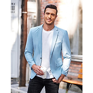 COOFANDY Men's Slim Fit Casual Blazers Lightweight Sport Coats One Button Suit Jackets