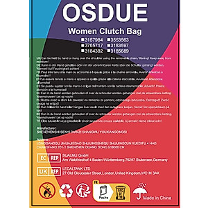 OSDUE Evening Bag Clutch Purses for Women, Glitter Bags, Sparkling Envelope Evening Bag with Detachable Chain, for Prom Wedding Party Banquet Date (Black)