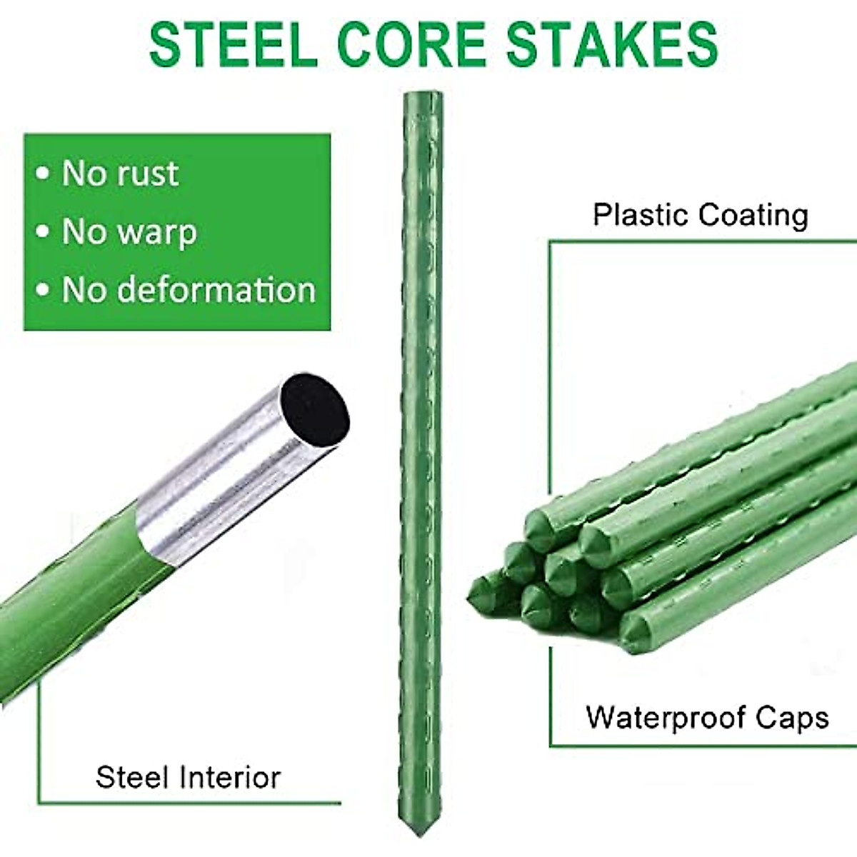 3 Packs Tomato Cages Plant Cages Deformable Up to 48inch Garden Tomato Stakes Vegetable Trellis, Plant Supports Tomato Trellis for Vertical Climbing Plants Flowers Fruits