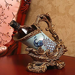 ZYZMH Gift Ideas European Style Living Room TV Cabinet Wine Cabinet Home Craft Decorations Wine Rack Ornaments American