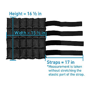 HORZE Pro Cooling Therapy Ice Wrap for Horses, Quick Cooling Gel Ice Pack with Flexible Straps, 1 Size - Pair - Jet Black