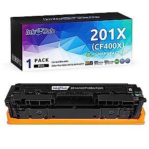 INK E-SALE Replacement for HP CF400X HP 201X HP CF400A Black Toner Cartridge for use with HP Color Laserjet Pro MFP M277dw M252dw MFP M277n M252n Printer, 1 Pack