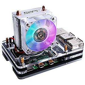 GeeekPi Case with ICE Tower Cooler for Raspberry Pi 4, Pi 4 Case with Fan and Aluminum Heatsink for Raspberry Pi 4 Model B