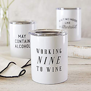 Santa Barbara Design Studio SIPS Drinkware Stainless Steel Travel Tumbler, 12-Ounces, Ain't No Hood Like Motherhood