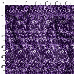 Soimoi Purple Heavy Canvas Fabric Batik Tie-Dye Print Upholstery Fabric, Fabric for Home Accents Fabric by The Yard 58 Inch Wide