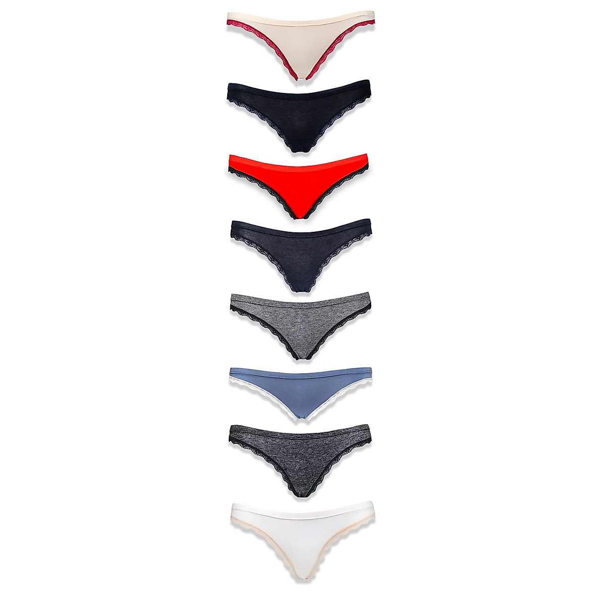 Emprella Women Underwear, 10 Pack Womens Panties Cotton Bikini Seamless Lady Panty S-XXL