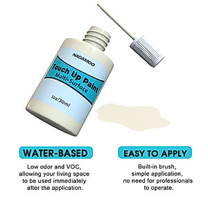 NADAMOO Beige Multi Surface Touch Up Paint, Interior and Exterior House Appliance Paint for Cabinet, Wall, Door, Furniture, Windows, Shutter and Trim