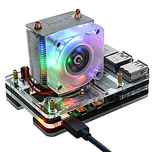 GeeekPi Case with ICE Tower Cooler for Raspberry Pi 4, Pi 4 Case with Fan and Aluminum Heatsink for Raspberry Pi 4 Model B