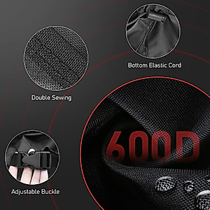 Zettum Fire Pit Cover Round 32 Inch - Outdoor Firepit Cover Heavy Duty & Waterproof, 600D Patio Fire Table Cover Gas Fire Pit Accessories Fade & Weather Resistant - 32 x 32 x 16 Inch