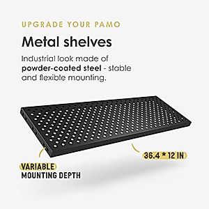 pamo industrial pipe clothing rack - FRIDA - clothes rack for wardrobe, bedroom and as walk-in closet system. Sturdy clothing racks for hanging clothes I wall mounted heavy duty clothes rack