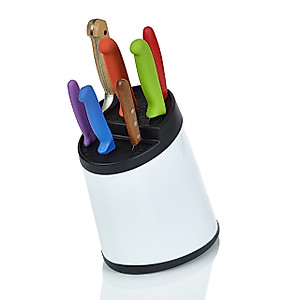 Kapoosh Rondelle Knife Block, Stainless Steel