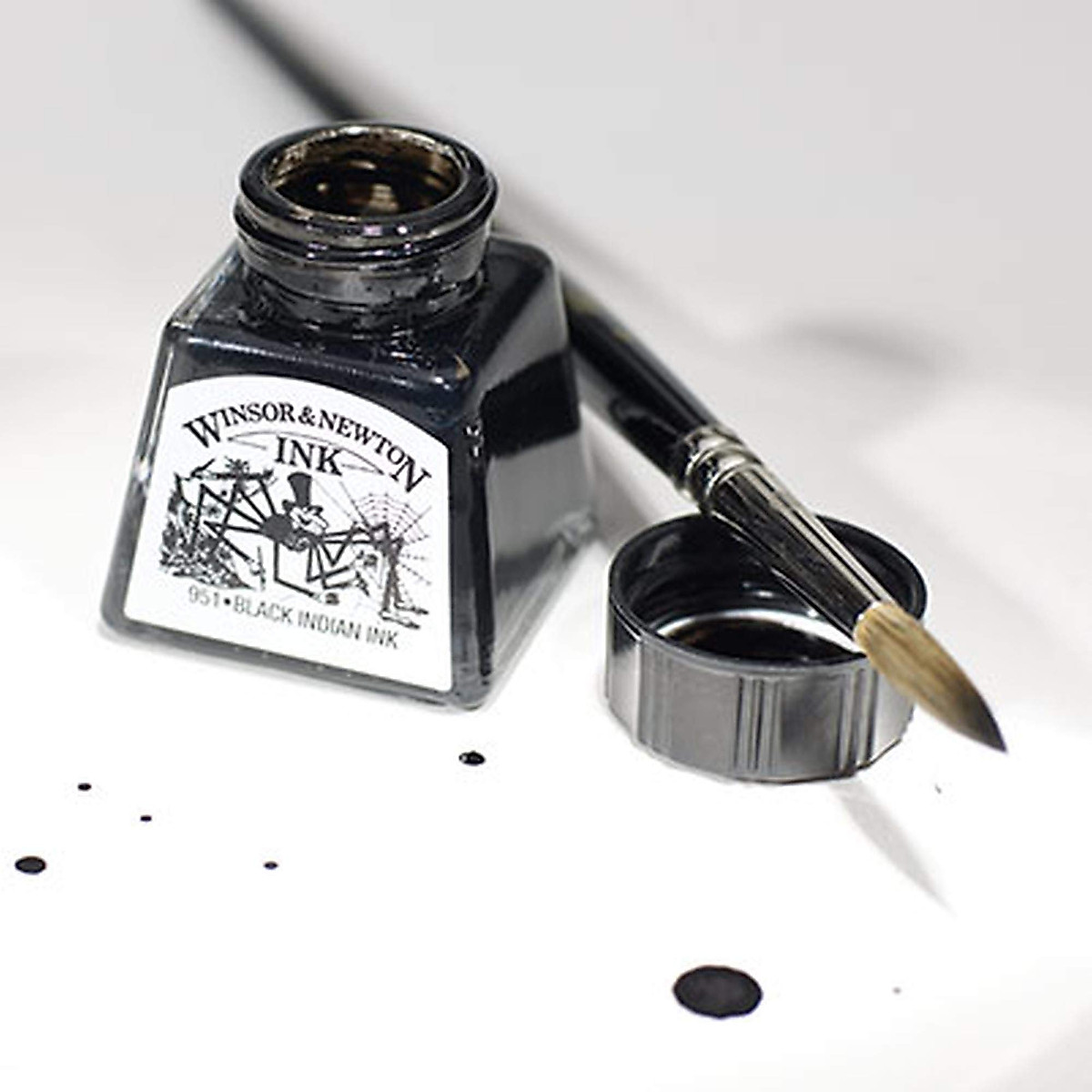Winsor & Newton Drawing Ink, 14ml Bottle, Black Indian