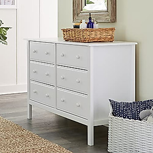 DaVinci Jayden 6-Drawer Double Wide Dresser in White, Greenguard Gold Certified