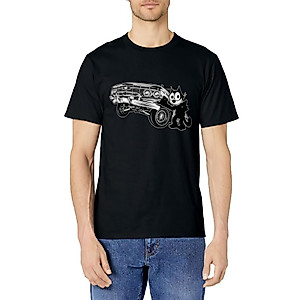 Felix Cat Cartoon Lowrider Hydraulic Bounce Tilt Car Club T-Shirt