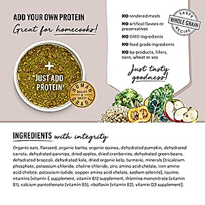The Honest Kitchen Human Grade Dehydrated Grain Free Veggie, Nut & Seed Base Mix for Dogs 3 lb - Kindly