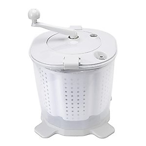 Yosoo Nordic Grey Portable Hand, Portable Washers Dryers Crank Washing Machine Manual Washing Machine Spin Dryer Home Apartments Dorms Camping Supplies