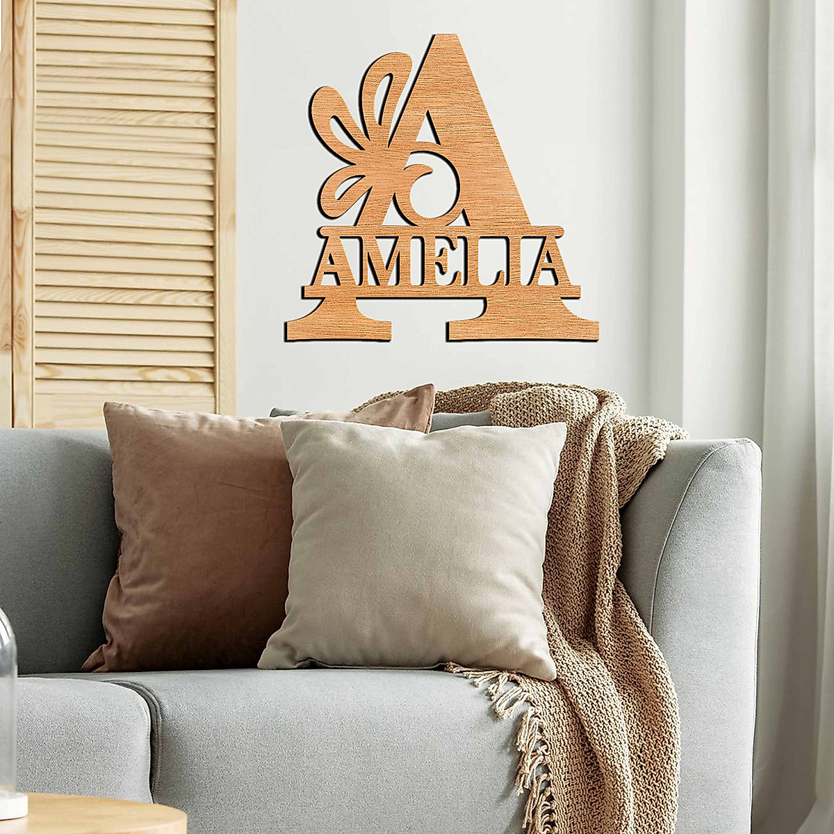 Custom Name Nursery Wooden Sign 6-50 inch, Split Letter Baby Shower, Baby Name Sign for Boy or Girl, Wedding Sign, Personalized Children's Room Sign Décor (Sign-3)