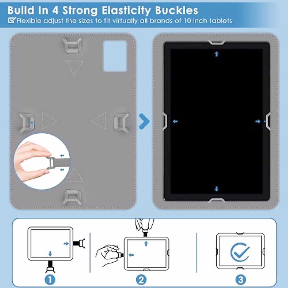 DETUOSI Okaysea 10.1" Tablet Case Cover, Portable Protective Folio PU Leather Stand Shell for Okaysea 10 inch Android Tablet