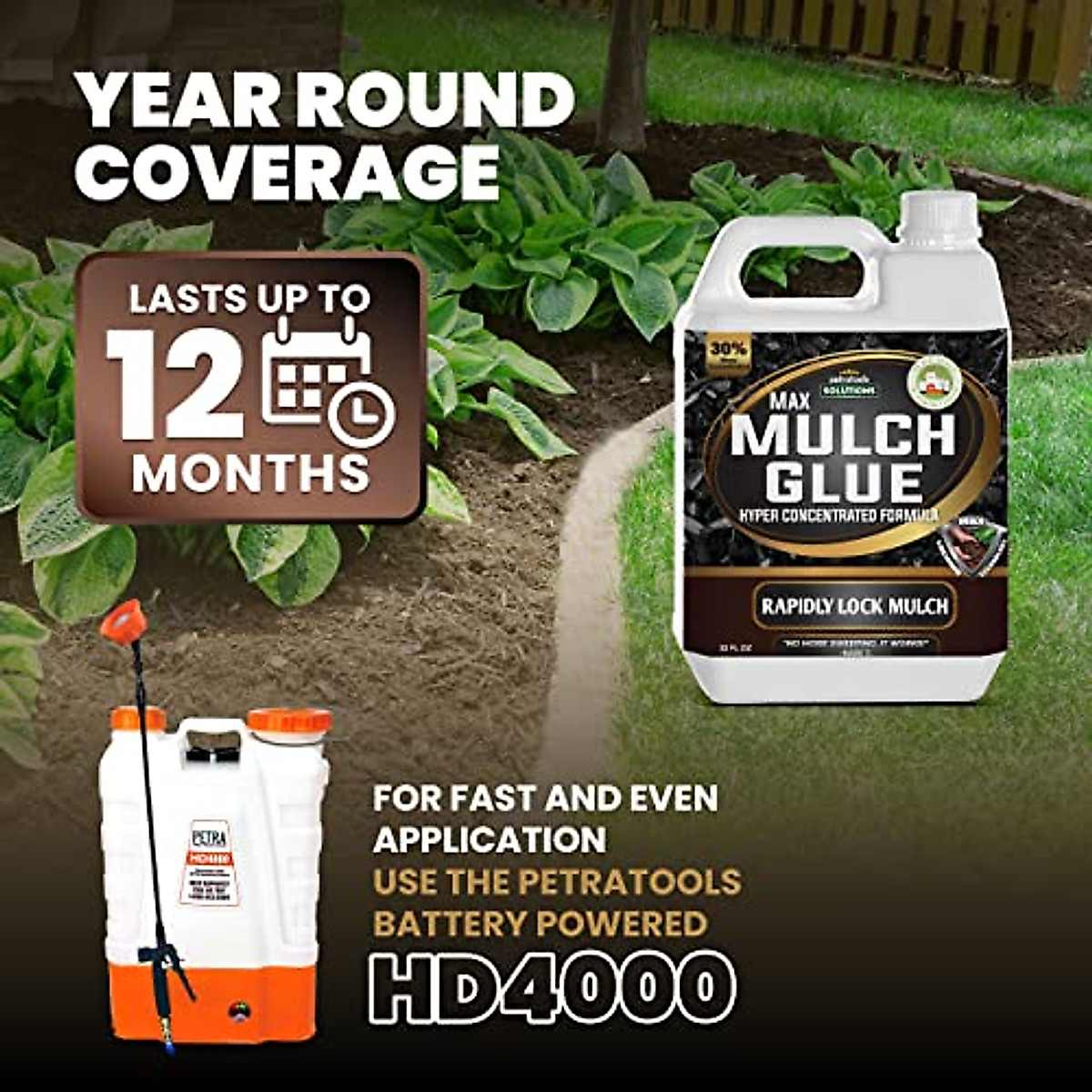 PetraTools Mulch Glue, Mulch Binder Glue, Small Gravel Binder ...