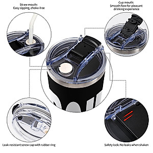 Proud Autism Dad Autism Awareness 40 Oz Tumbler with Handle And Straw Lid,Insulated Reusable Stainless Steel Travel Glass Mug 40 Ounces