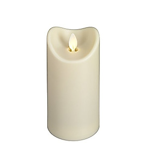 Ivory LED 6 Inch Water Resistant Resin Pillar Candle