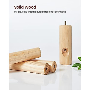 VASAGLE Solid Wood Coat Rack, Free Standing Coat Rack, Tree-Shaped Coat Rack with 8 Hooks, 3 Height Options, for Clothes, Hats, Bags, for Living Room, Bedroom, Home Office, Dark Walnut URCR04WN