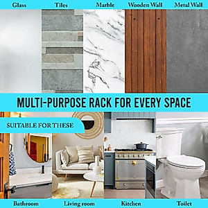 Modern Corner Caddy Stainless Steel Shelf for Shower, Adhesive Backing, 𝟵𝟬 𝗗egree Corner Shower Organizer Set with Soap Holder & Adjustable Hooks, Storage Shelves for Clutter-Free Washroom- Black