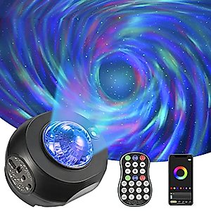 Galaxy Projector Star Lights Projector, NEWITEE Star Ceiling Night Light Projector with Bluetooth Speaker and Remote Control Barred Spiral Galaxy Projector for Bedroom Home Room