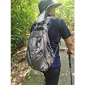 YZAOLL 25L Lightweight Packable Hiking Backpack Waterproof Hiking Daypack for Women Men Gym Backpack Travel Camping Vacation,Black