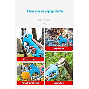 ATAAY 16.8VCordless Pruner Lithium-ion Pruning Shear Efficient Scissors Bonsai Electric Tree Branches Garden Tools Electric