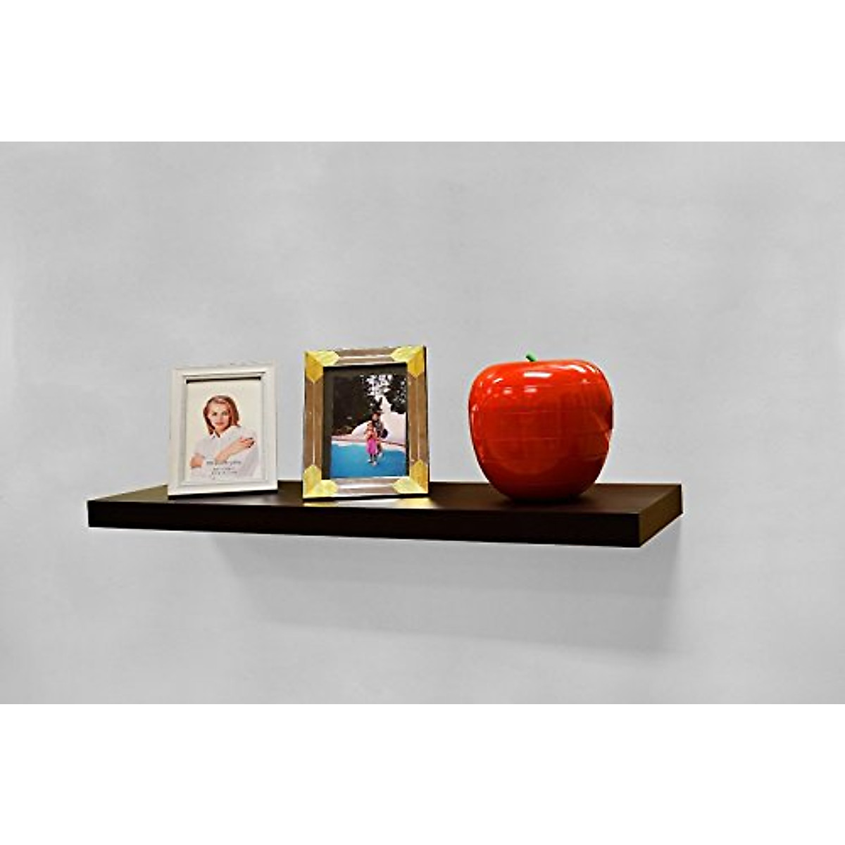 UNIWARE FS40001 Wood Floating Wall Shelf, Walnut