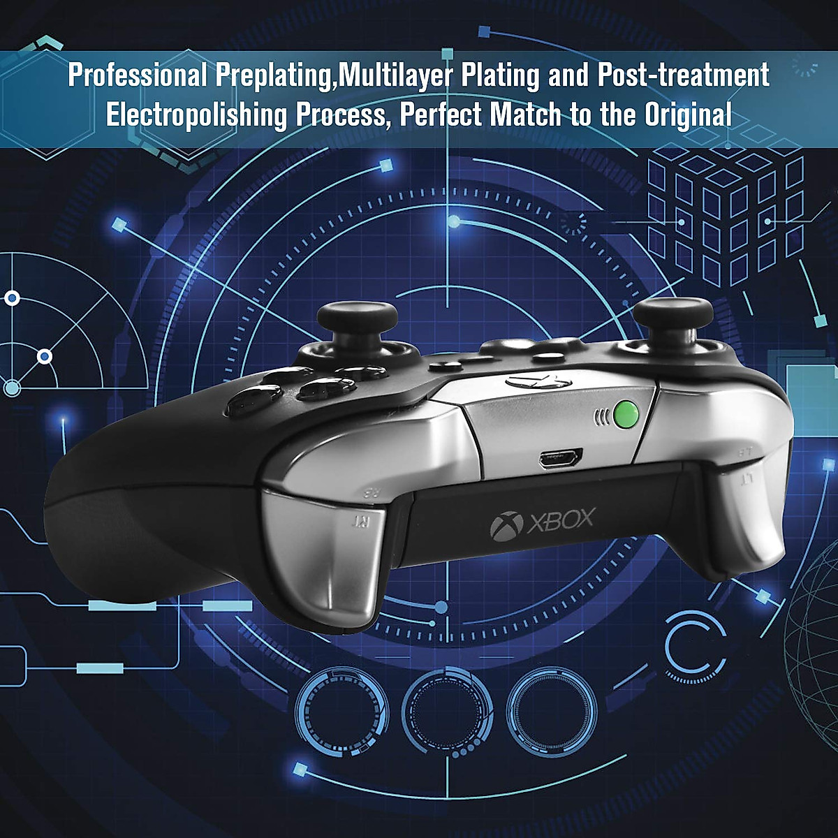 Sthetix 2019 Upgraded LB RB Bumpers Replacement Triggers Button Parts - Revolutionary Multilayer Plating Workmanship + T6 T8 Screwdriver Repair Kit Compatible with Xbox One Elite Controller