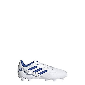 adidas Copa Sense.3 Firm Ground Soccer Shoe, White/Blue/Legacy Indigo, 11 US Unisex Little Kid