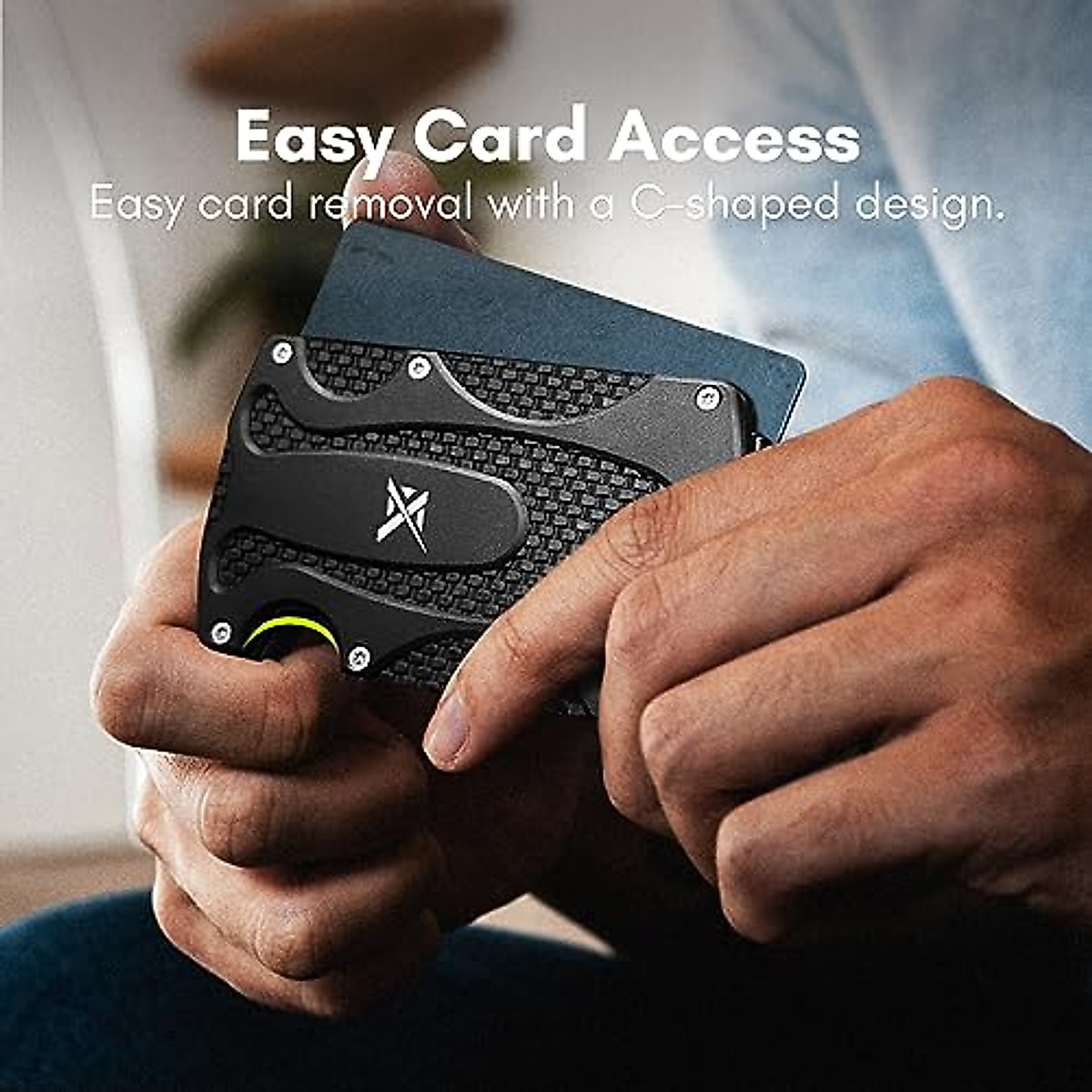 Extremus Mens Wallet, Slim Tactical Wallet with Money Clip and Credit Card Holder, Minimalist Front Pocket Wallet for Men, Rfid Blocking Wallet, Black