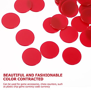 NUOBESTY 100Pcs Bingo Counting Chips Plastic Counting Counters Chips Math Learning Chip Markers for Math Game Party Props(Red)