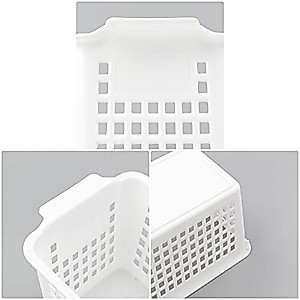 Fiazony 6-Pack Plastic Office Desktop Trays Basket Storage, White, F