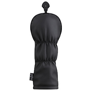 Majek Retro Golf Headcovers Black Red and White Vintage Leather Style 1 X Driver Fairway Wood Head Cover Classic Look