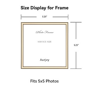 Autjvy 4x4 Picture Frames Gold - Brushed Brass Modern Simple Thin Aluminum Metal Photo Frame with HD Real Glass, Display for Tabletop and Wall Collage. (2 Pack)
