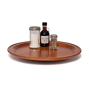 18" Lazy Susan with Flared Lip Cherry Finish