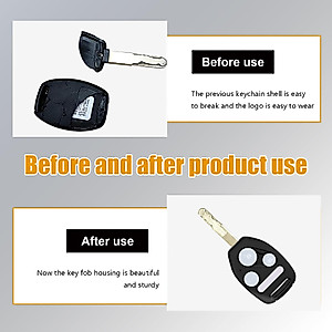 Kewucn Replacement Key Fob Case Shell, 2 PCS No Cutting Required Car Key Fob Keyless Entry Remote Shell Case, Fits for 2003-2012 Accord/ 2006-2013 Civic EX/ 2009-2015 Pilot/ 2005-2006 CR-V