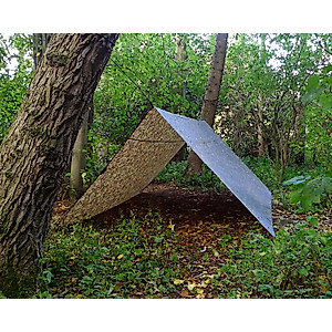 DD Hammocks Tarp 4x4 - MC (13ft x13ft**) - 100% Waterproof - Lightweight & Multifunctional Rainfly Square Camo Tarp Tent Group Shelter for Camping Bushcraft & Scouts