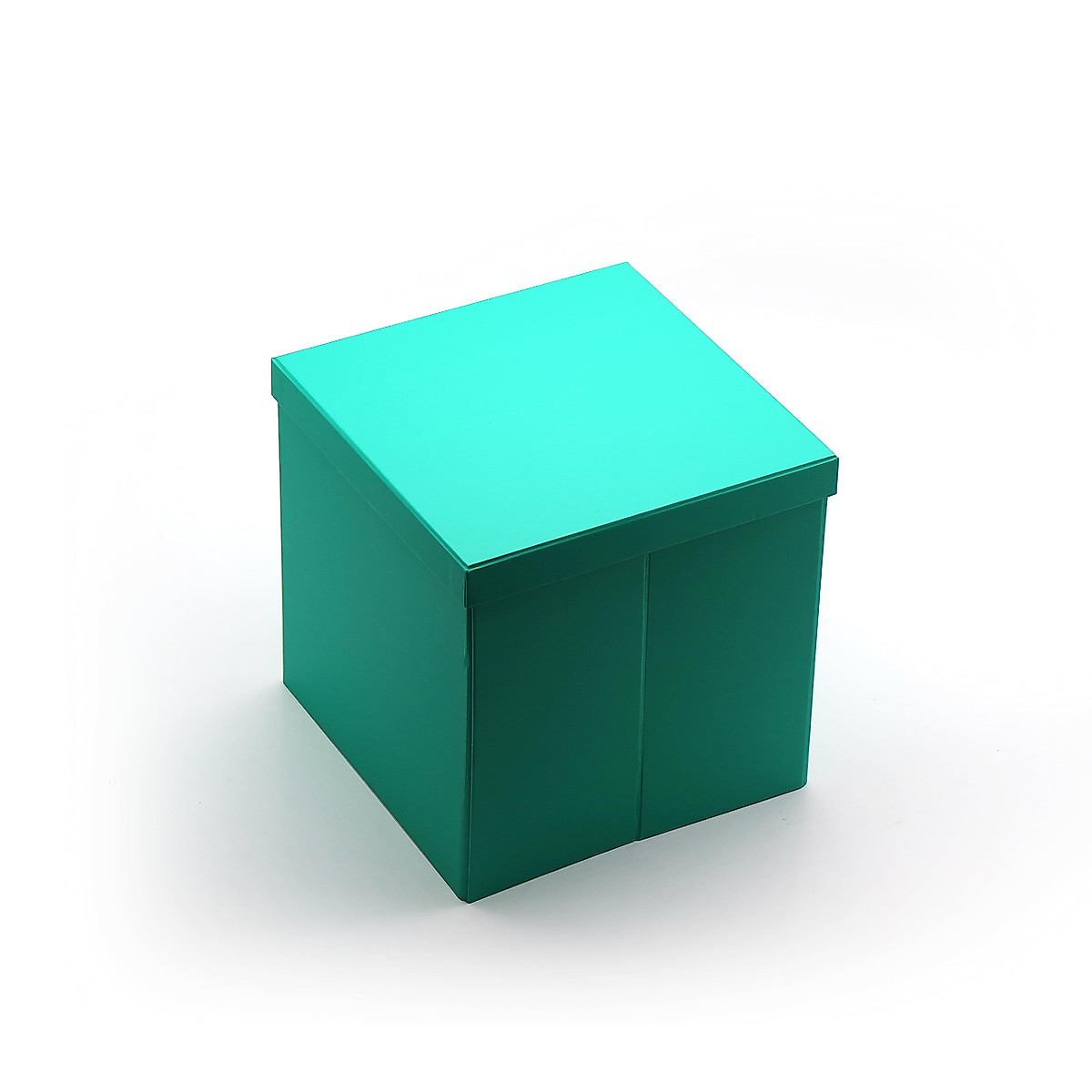 AVUX 9x9x9 inches Gift Box with Lids and Ribbon- A Rigid Cardboard Green Colored Collapsible and Reusable Gift Box for Birthday, Christmas, and Weddings for Men and women